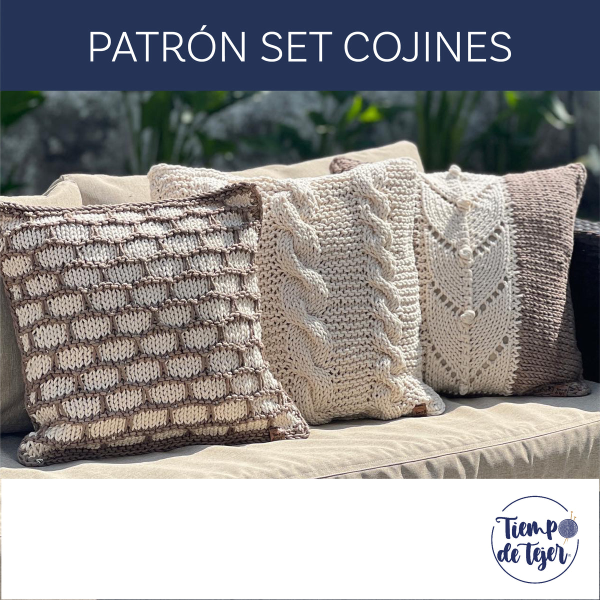 PATRÓN SET DE COJINES – Tiempo de Tejer